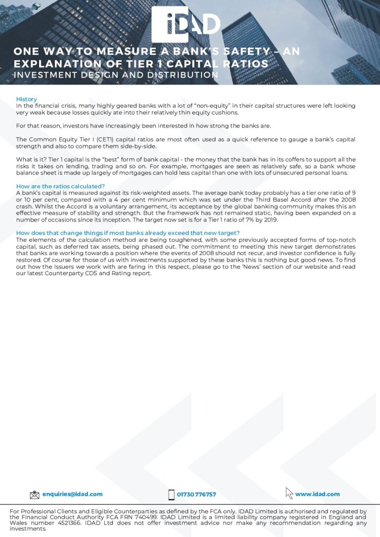 One way to measure a bank’s safety – an explanation of Tier 1 Capital ...